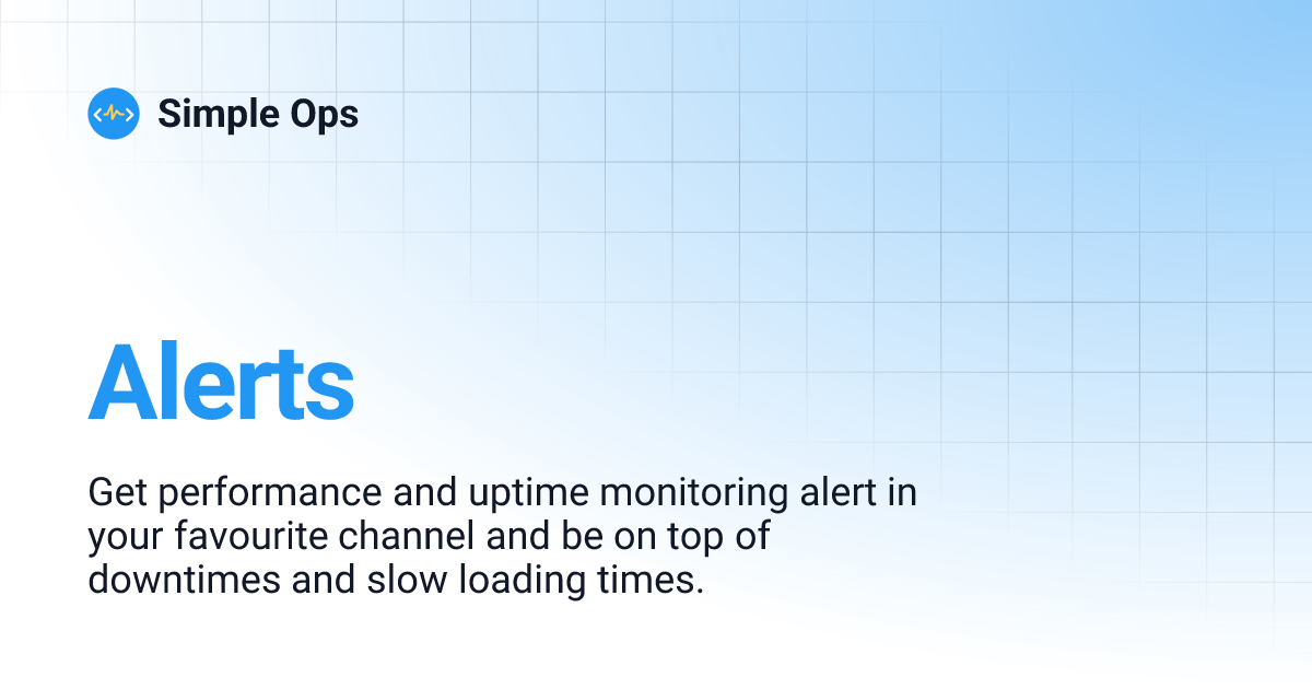 Alerts | Simple Ops